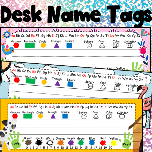 Kindergarten Printable Desk Name Tags - Made By Teachers