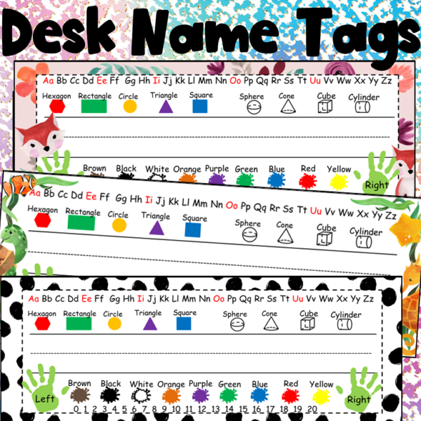 Kindergarten Printable Desk Name Tags - Made By Teachers