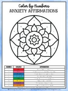 Mental Health Mandala Color by Numbers | Made By Teachers