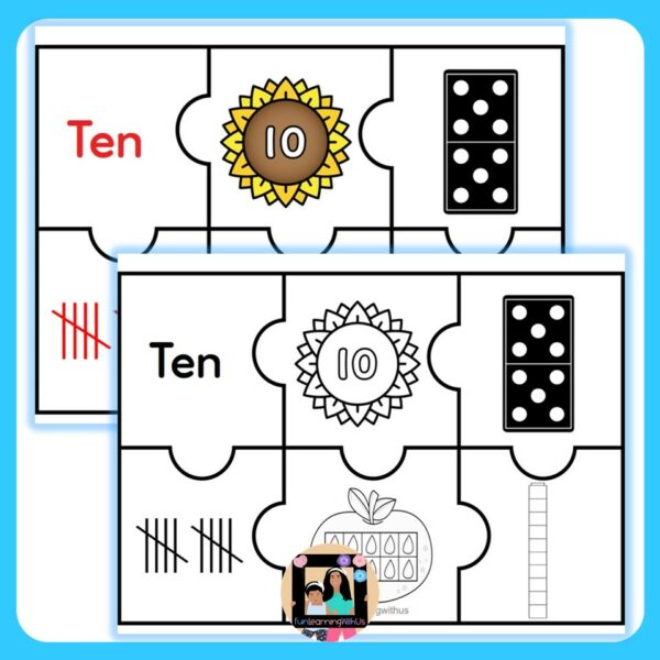Subitizing Number Sense Math Puzzles (1-20) - Made By Teachers