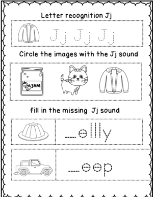 J beginning sound Alphabet work pack | Made By Teachers