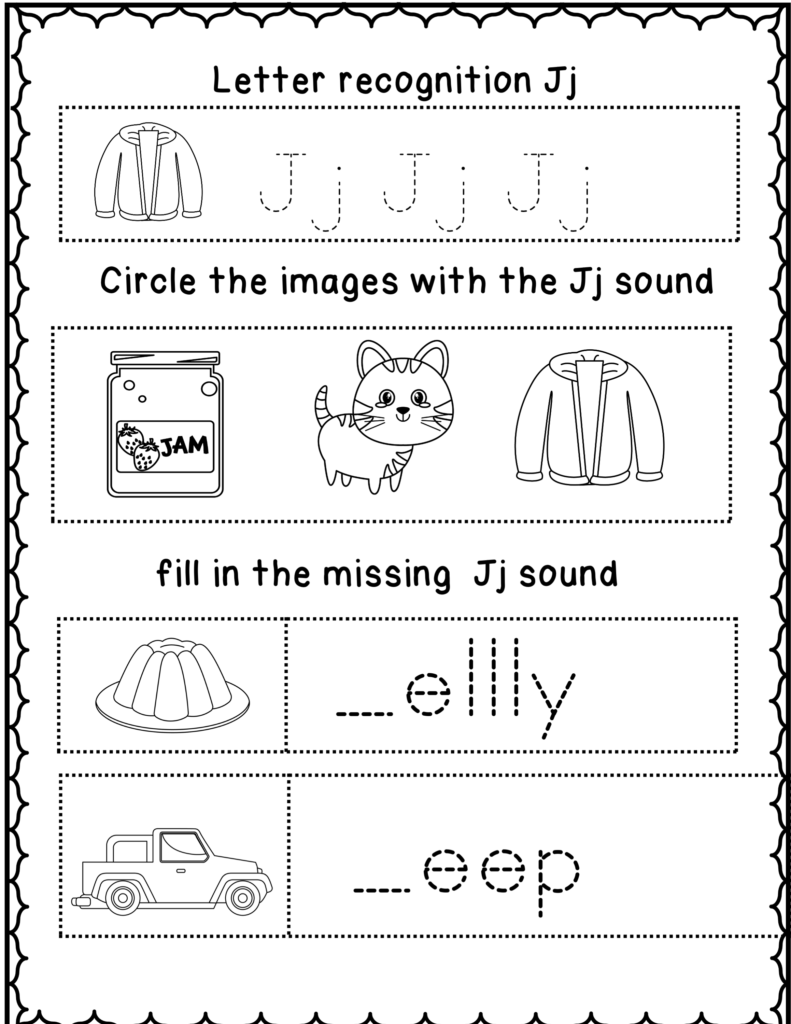 J beginning sound Alphabet work pack | Made By Teachers