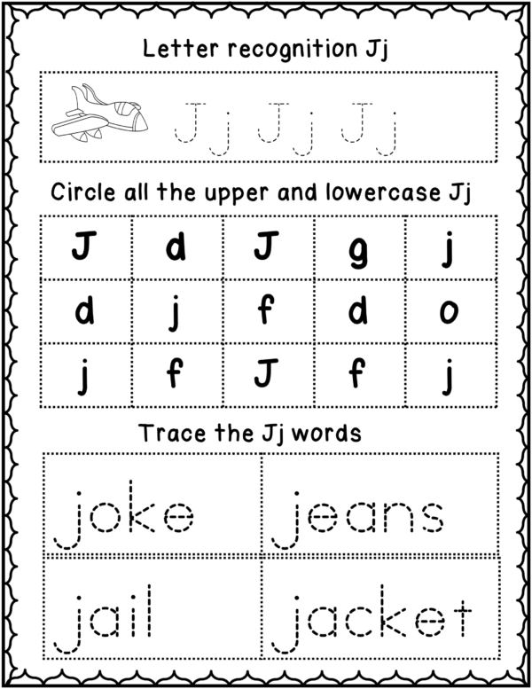 J beginning sound Alphabet work pack | Made By Teachers