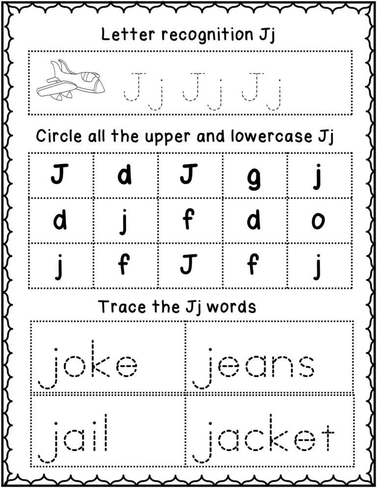 J beginning sound Alphabet work pack - Made By Teachers