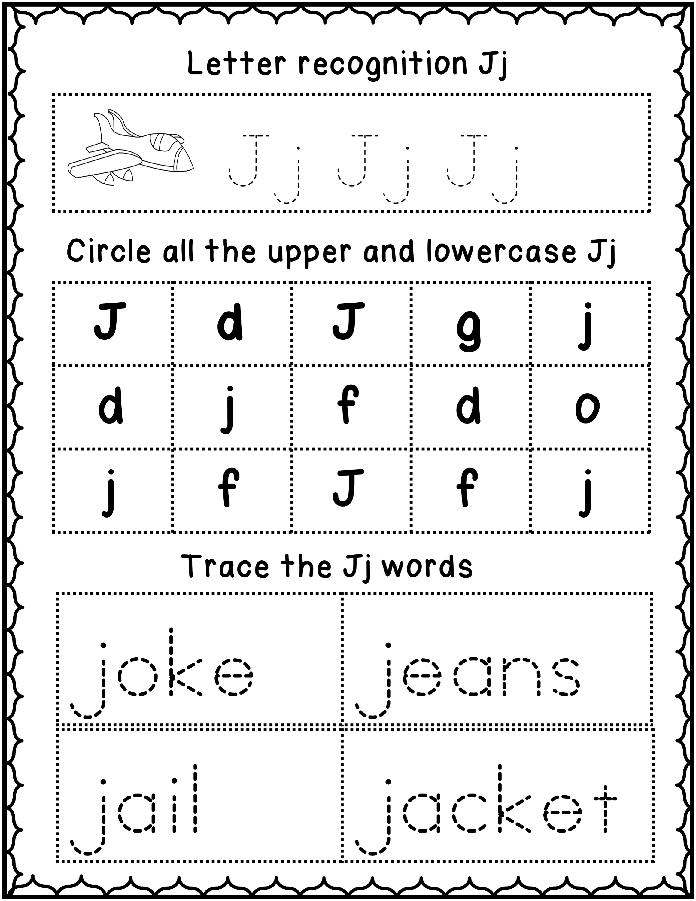 J beginning sound Alphabet work pack | Made By Teachers