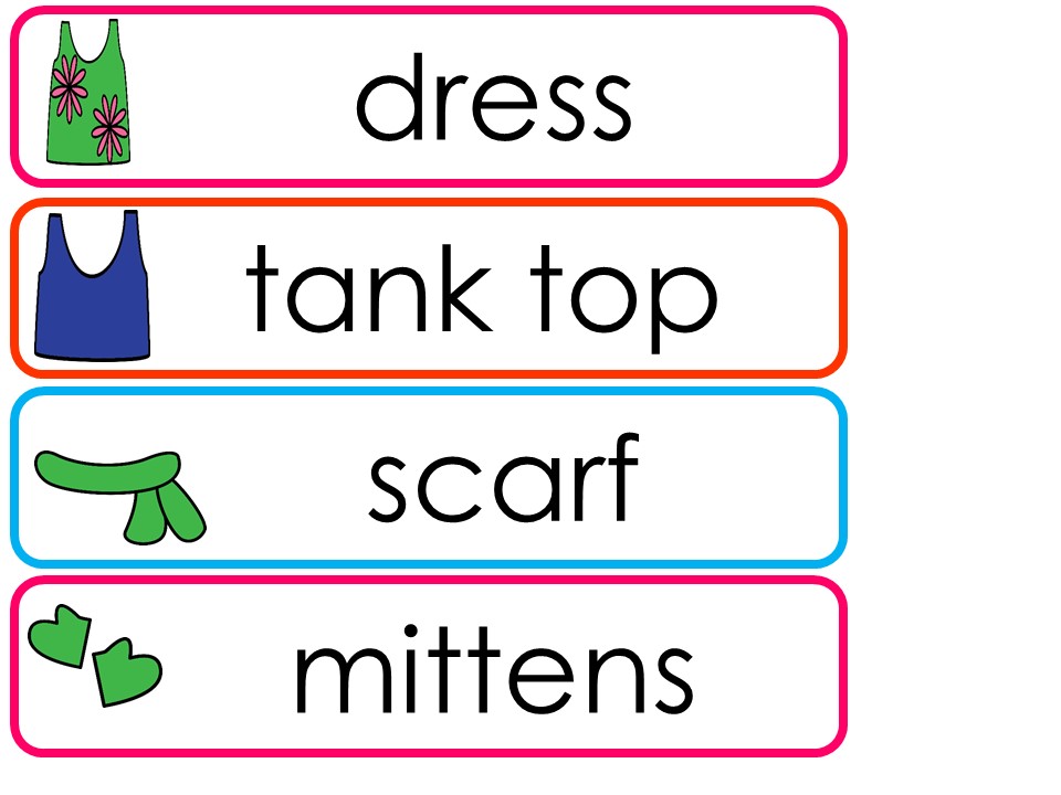 Clothing theme Word Wall Weekly Classroom Accessor | Made By Teachers