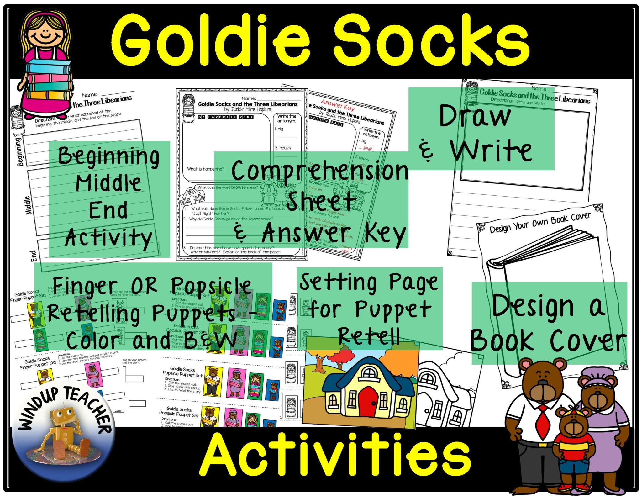 Goldie Socks and the Three Libearians Activity She | Made By Teachers