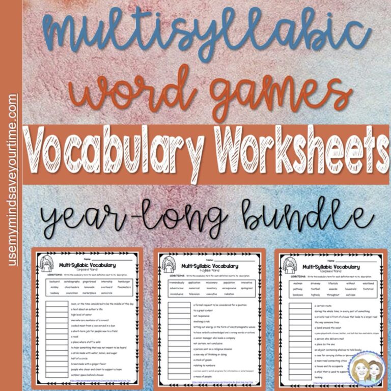 Multisyllabic Words | Sentence Fluency - Made By Teachers