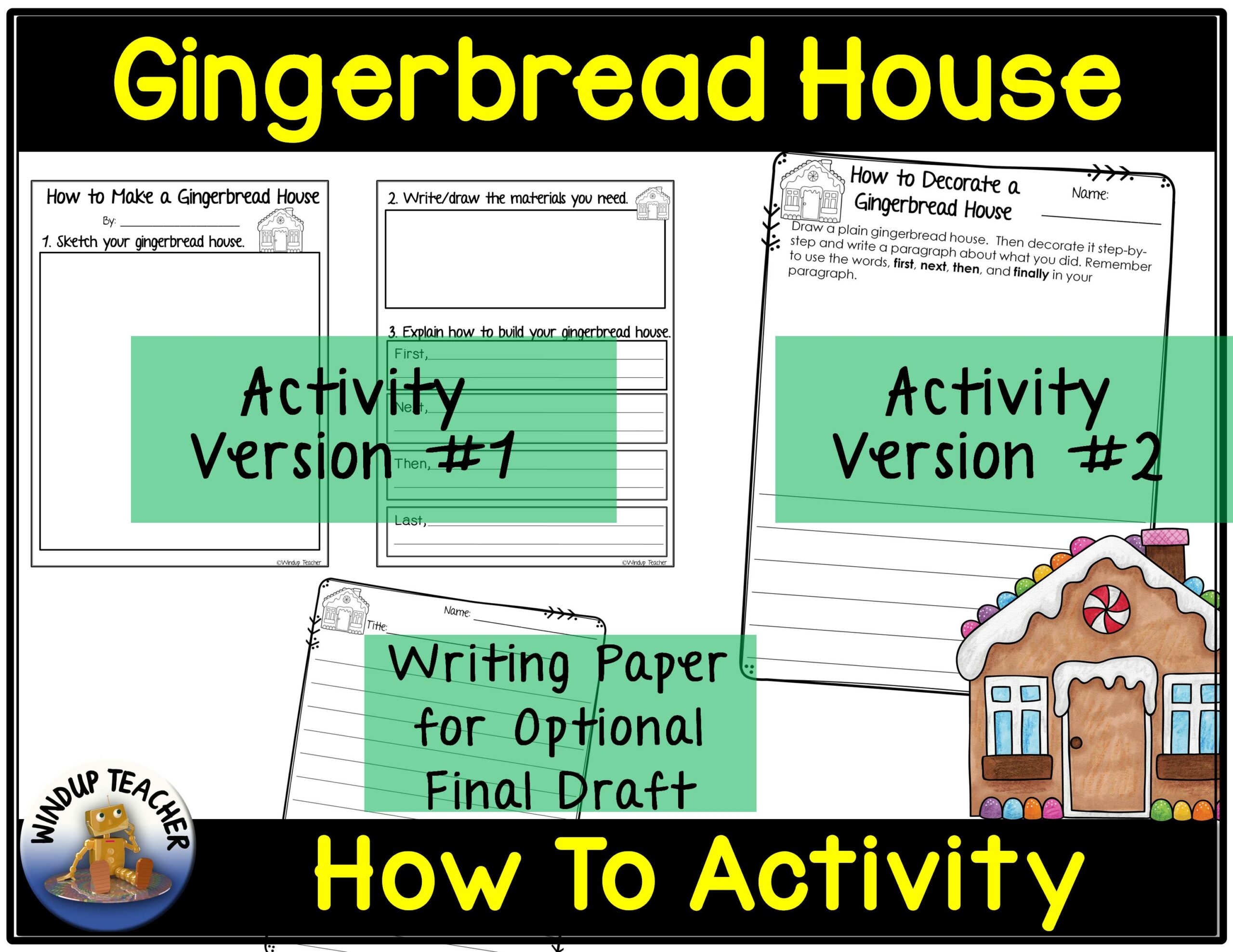 Gingerbread House How To Writing Activity | Made By Teachers