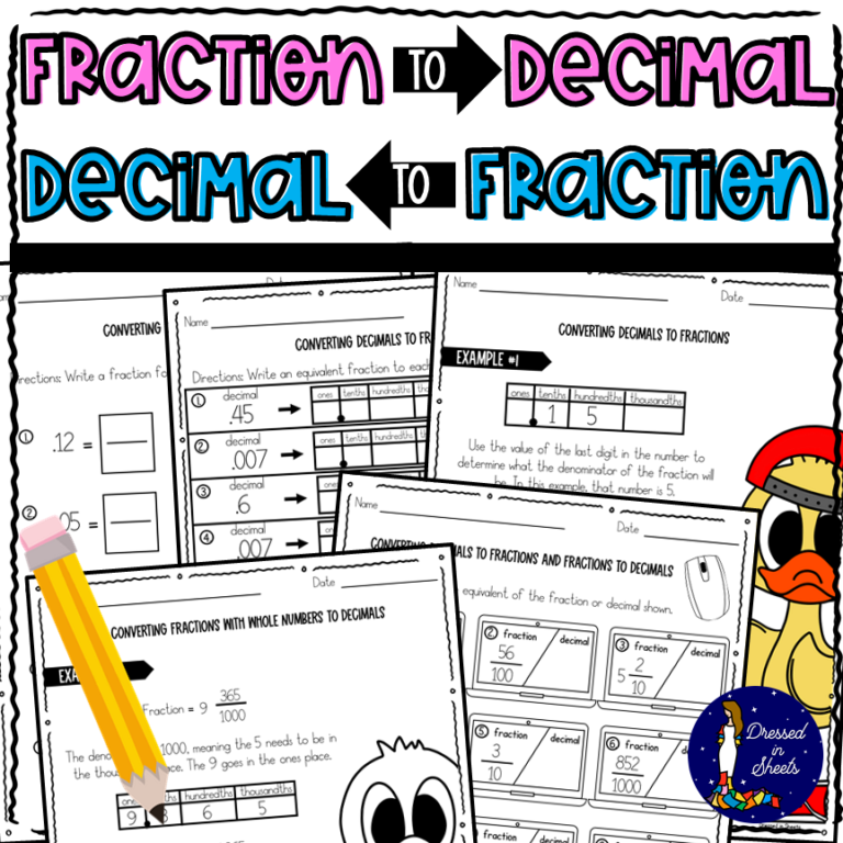 Fractions to Decimals and Decimals to Fractions - Made By Teachers