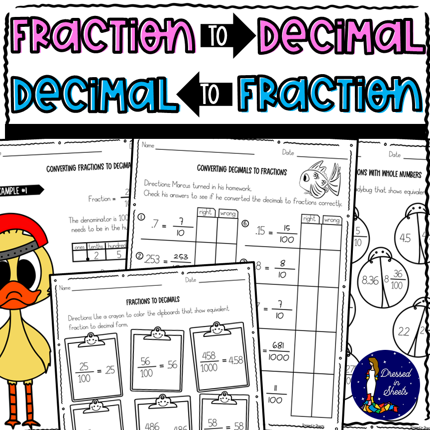 Fractions to Decimals and Decimals to Fractions - Made By Teachers