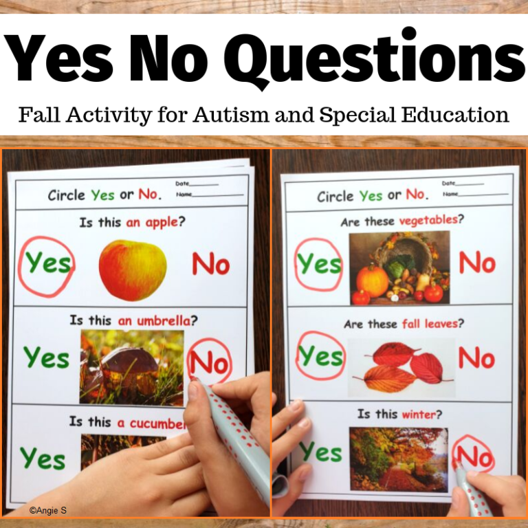 Fall Activity Yes No Questions for Speech Therapy | Made By Teachers