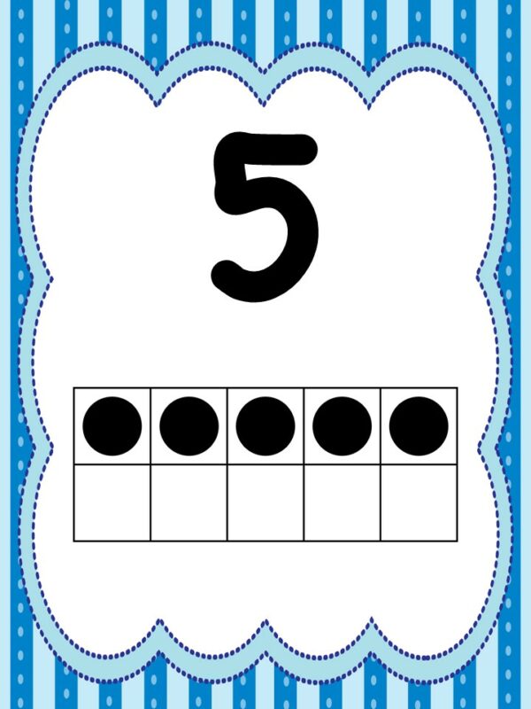 10 Ten Frame 1-10 Posters Anchor Charts. - Made By Teachers