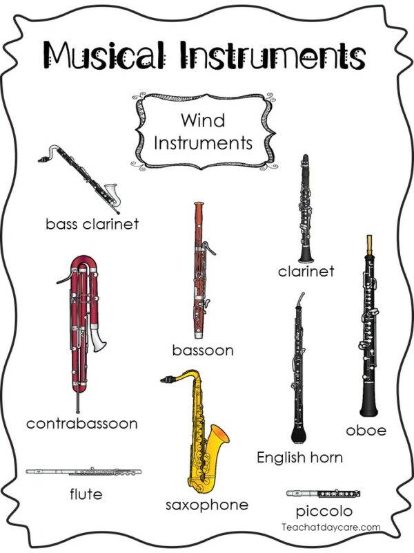 5 Musical Instruments Class Posters Anchor Charts. | Made By Teachers