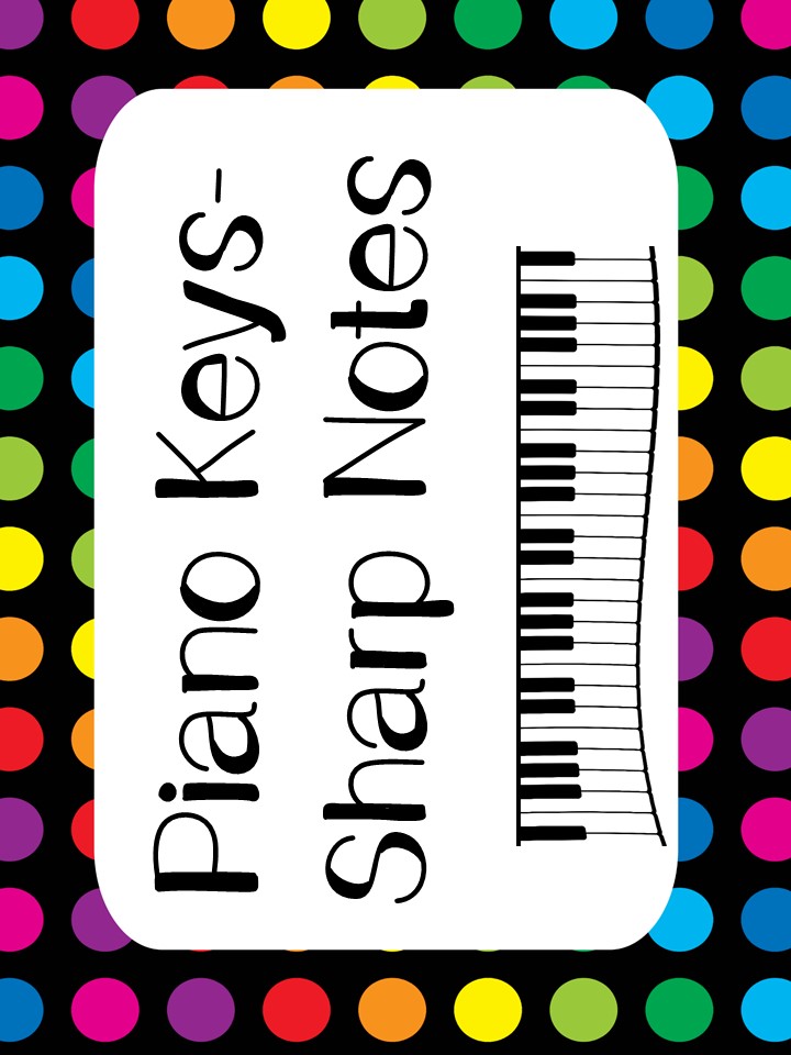 8 Piano Keys Sharp Notes Classroom Poster Charts. - Made By Teachers