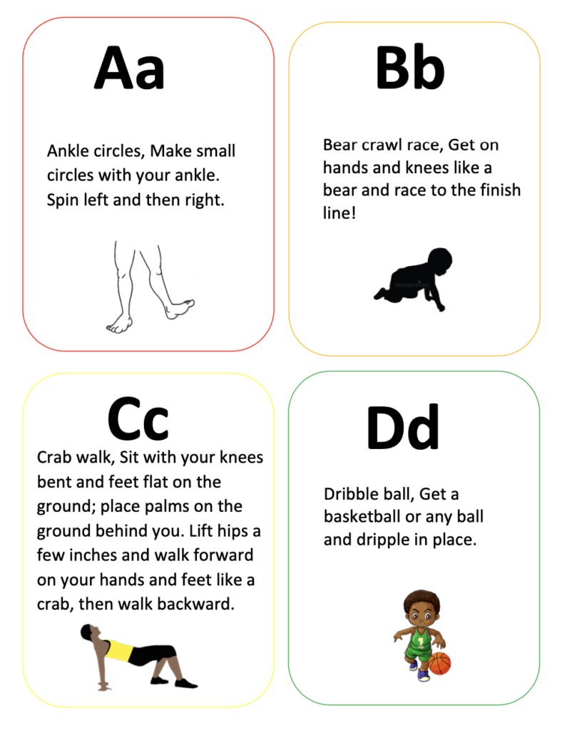 ABC Exercise Cards - Made By Teachers
