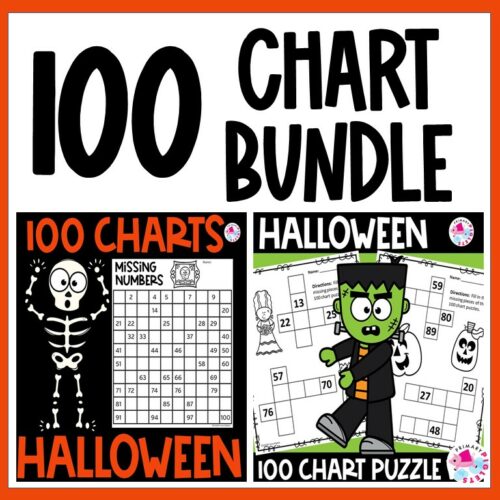 Halloween 100S Charts Worksheets Bundle | Made By Teachers