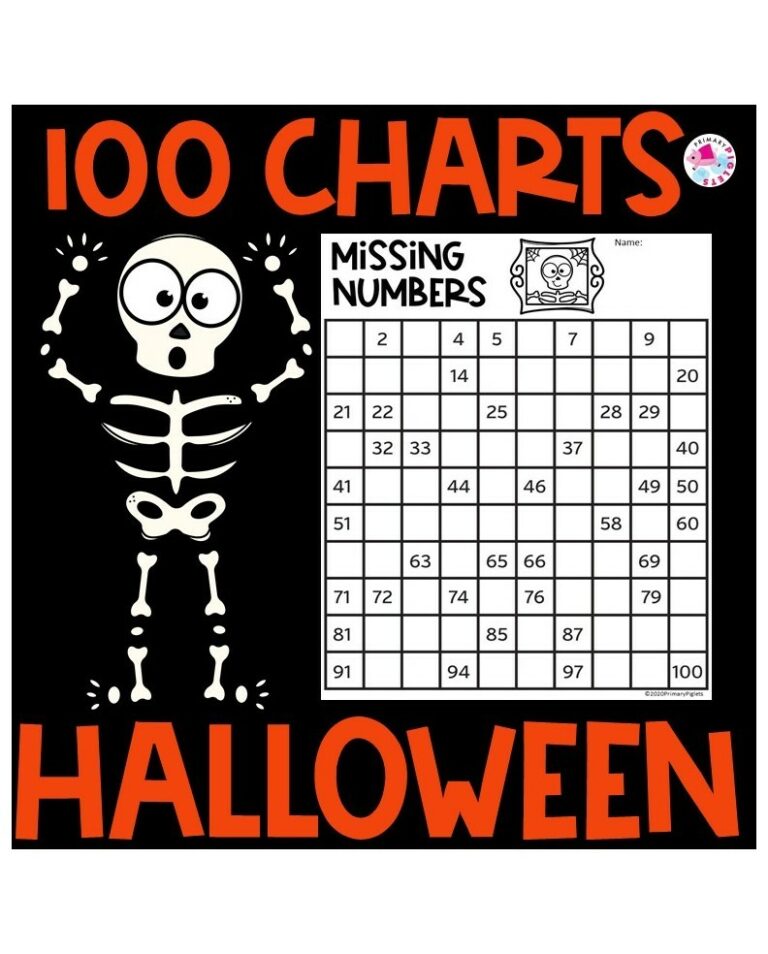 Halloween 100S Charts Worksheets Bundle | Made By Teachers