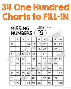 Halloween 100S Charts Worksheets Bundle | Made By Teachers