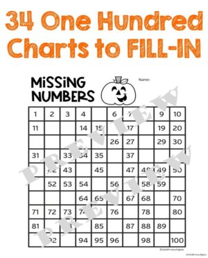 Halloween 100S Charts Worksheets Bundle | Made By Teachers