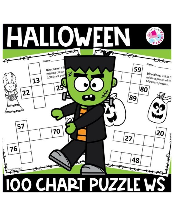 Halloween 100S Charts Worksheets Bundle | Made By Teachers