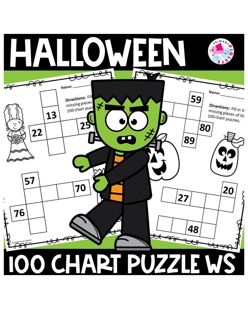 Halloween 100 Charts Worksheets Bundle - Made By Teachers