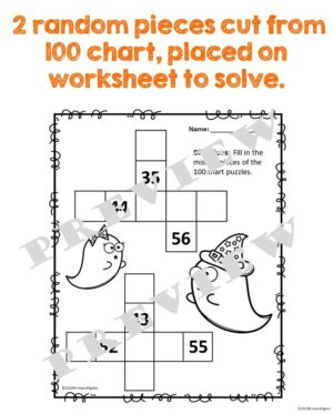 Halloween 100S Charts Worksheets Bundle | Made By Teachers