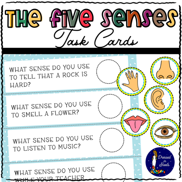 The Five Senses Task Cards | Made By Teachers