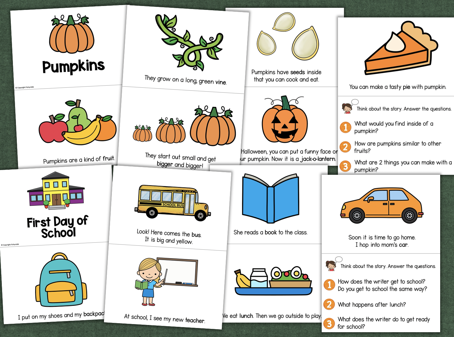 FALL Decodable Readers Vocabulary & Comprehension | Made By Teachers