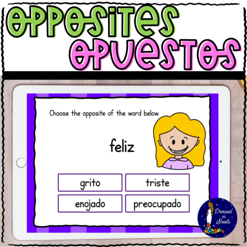 Opposites Opuestos BOOM Cards | Made By Teachers
