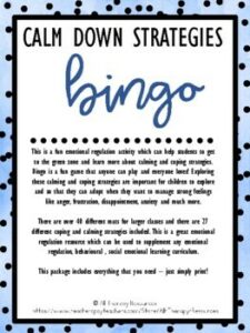 Calming and Coping Strategies Bingo Activity - Made By Teachers