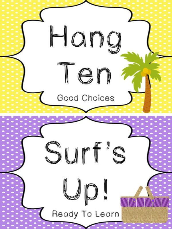8 Beach themed Classroom Behavior Clip Chart Cards | Made By Teachers