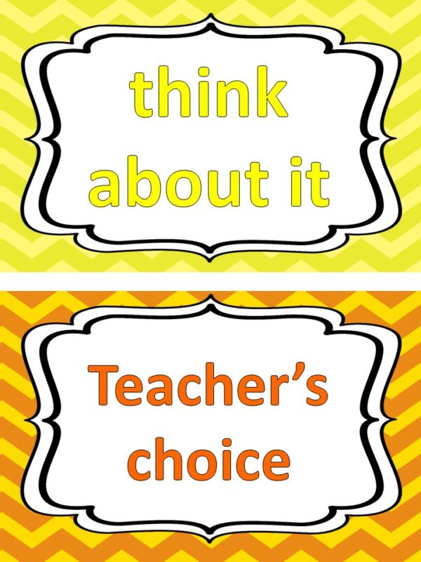 7 Chevron Classroom Behavior Clip Chart Cards. - Made By Teachers
