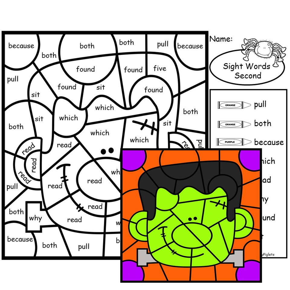 Halloween Color by Sight Words K-2 | Made By Teachers