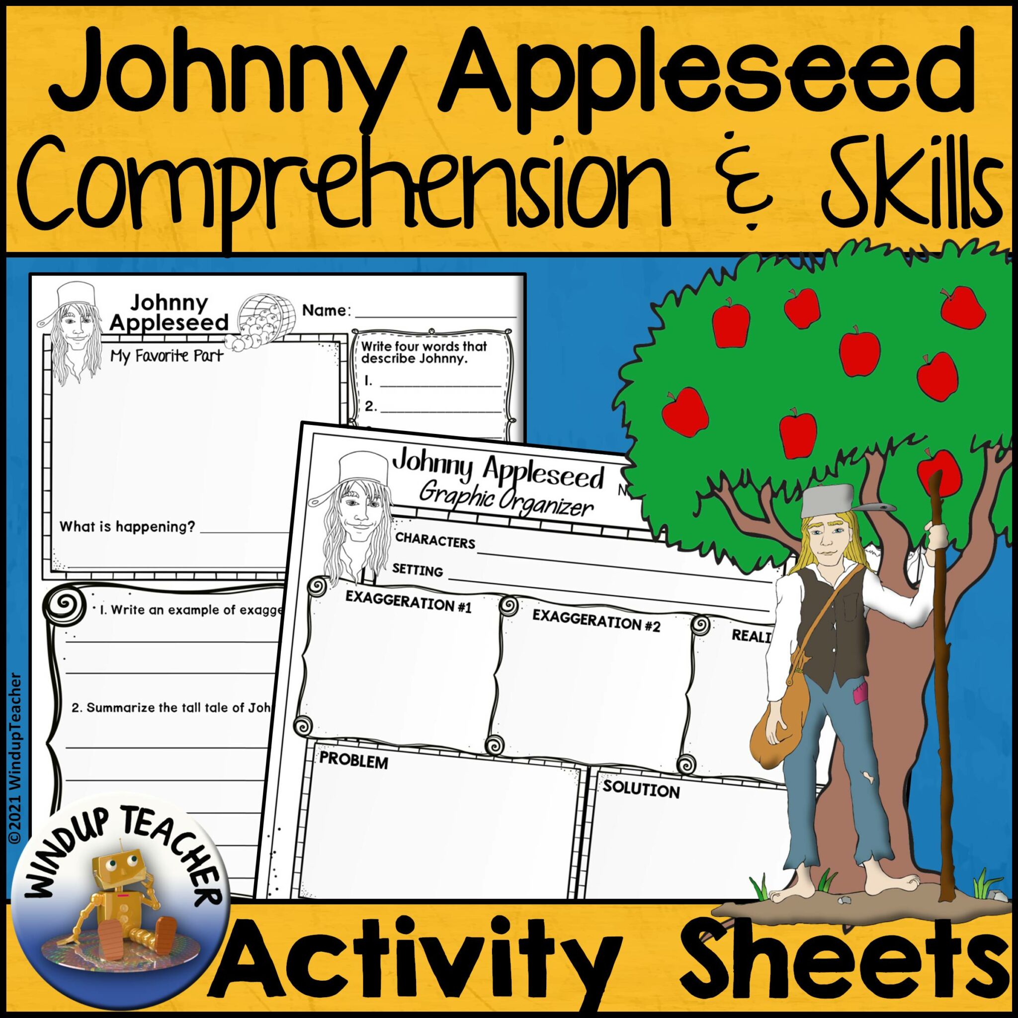 Johnny Appleseed Activity Sheets | Print and Go! | Made By Teachers