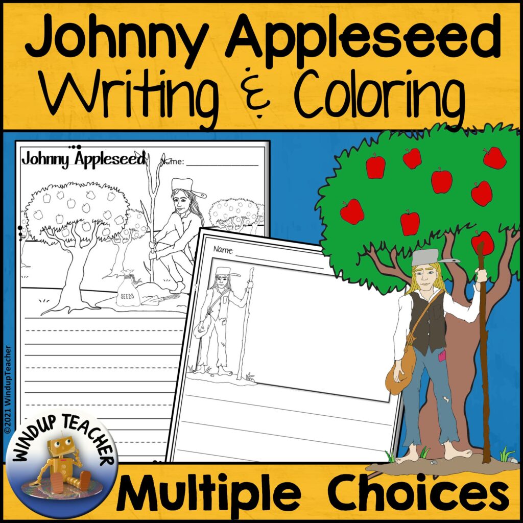 Johnny Appleseed Writing Paper and Coloring Pages | Made By Teachers