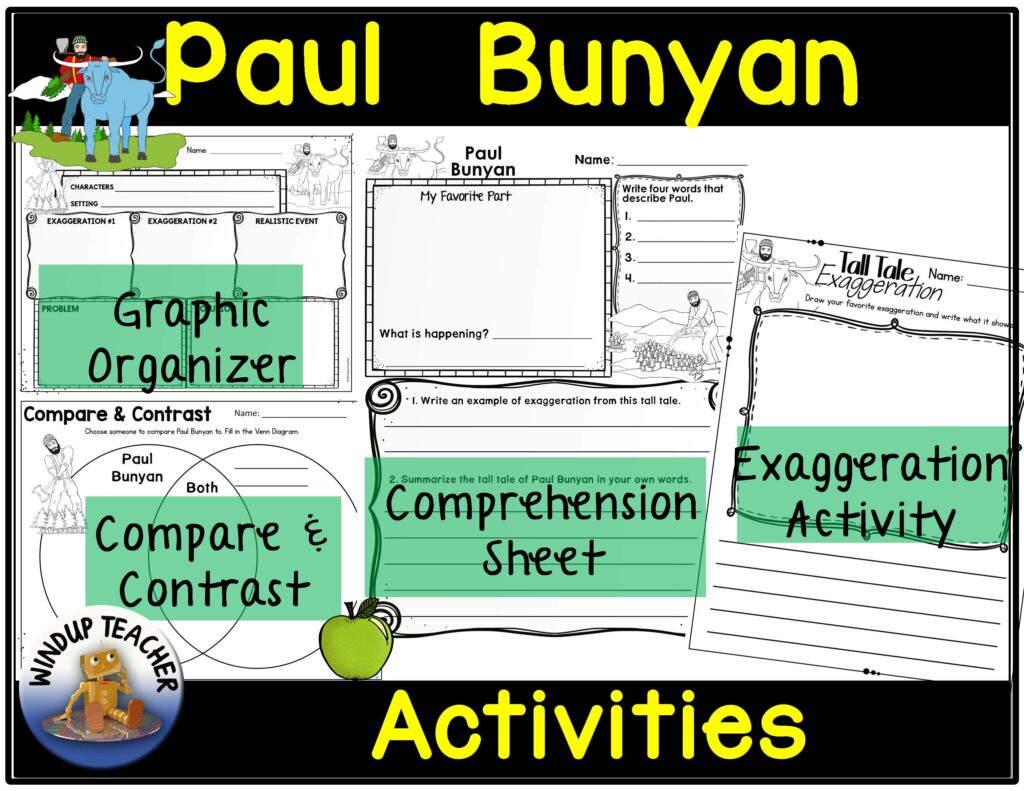 Paul Bunyan Activity Sheets | Print and Go! | Made By Teachers