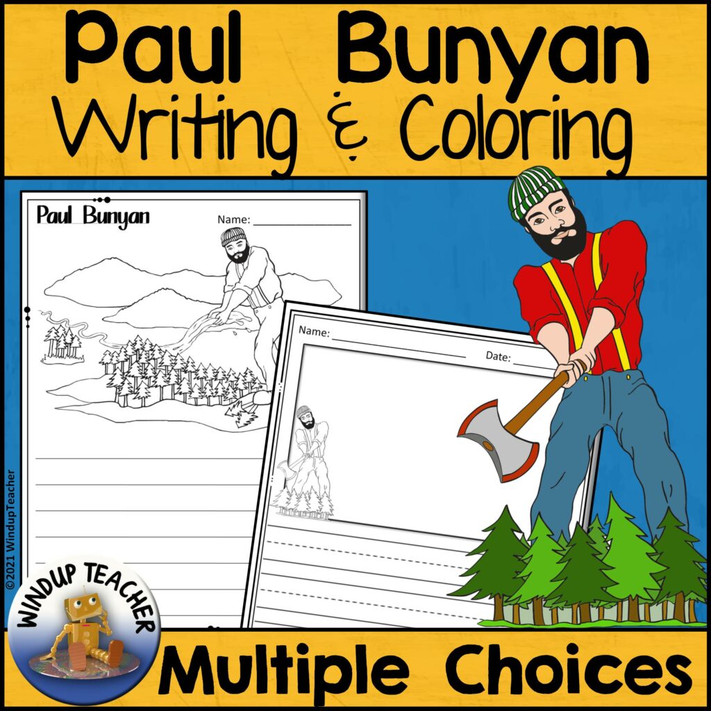 Paul Bunyan Writing Paper and Coloring Pages | Made By Teachers