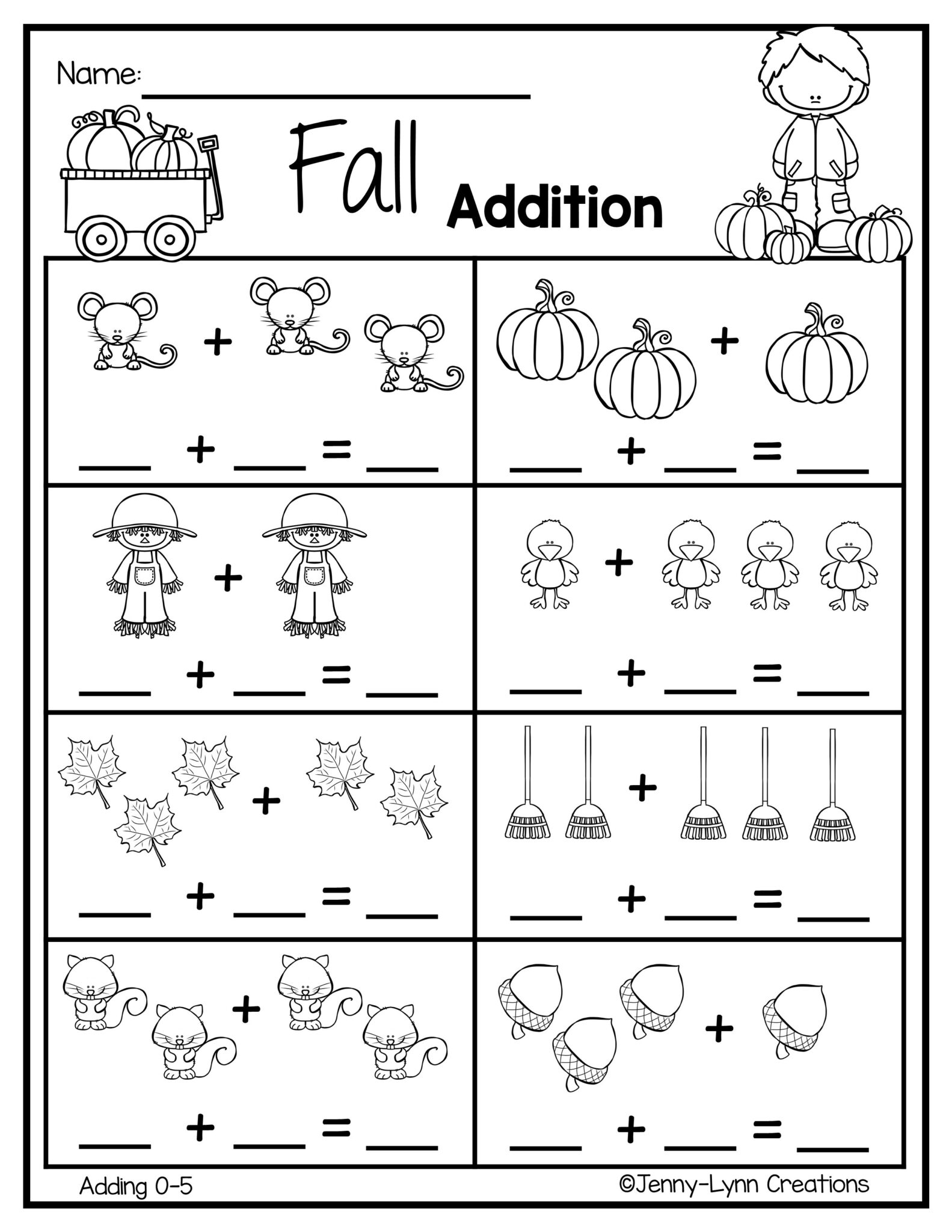 Fall Addition Worksheets | Made By Teachers