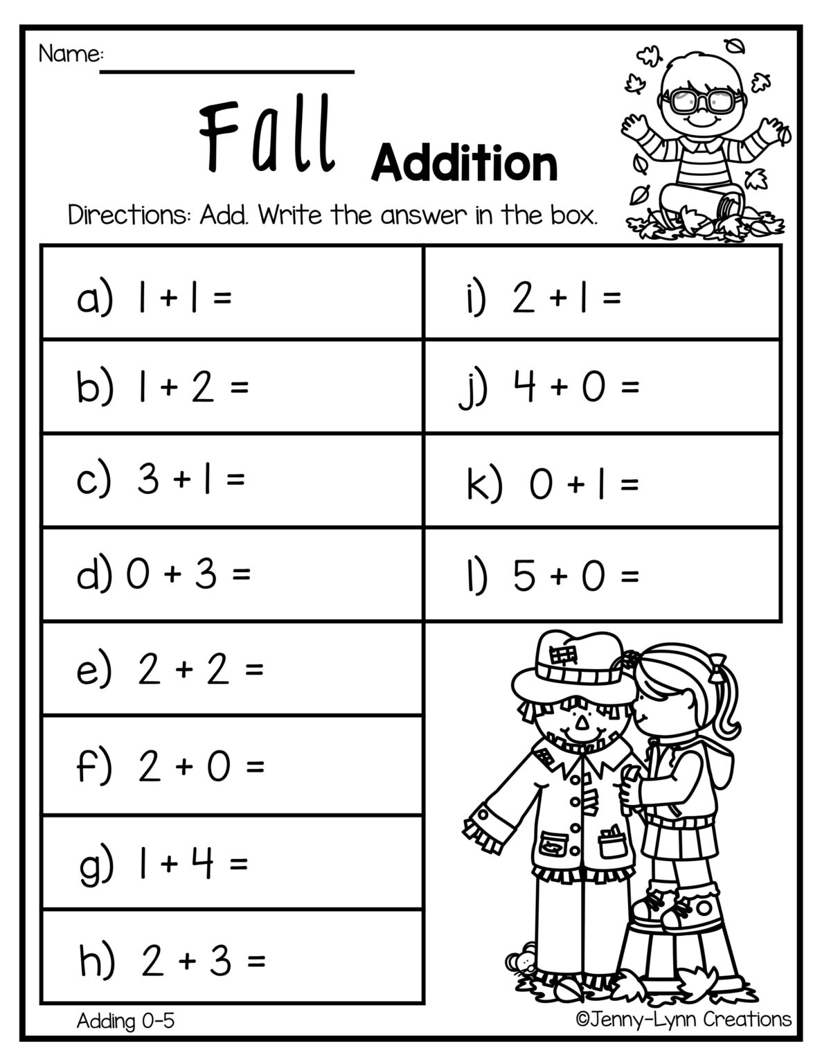 Fall Addition Worksheets - Made By Teachers