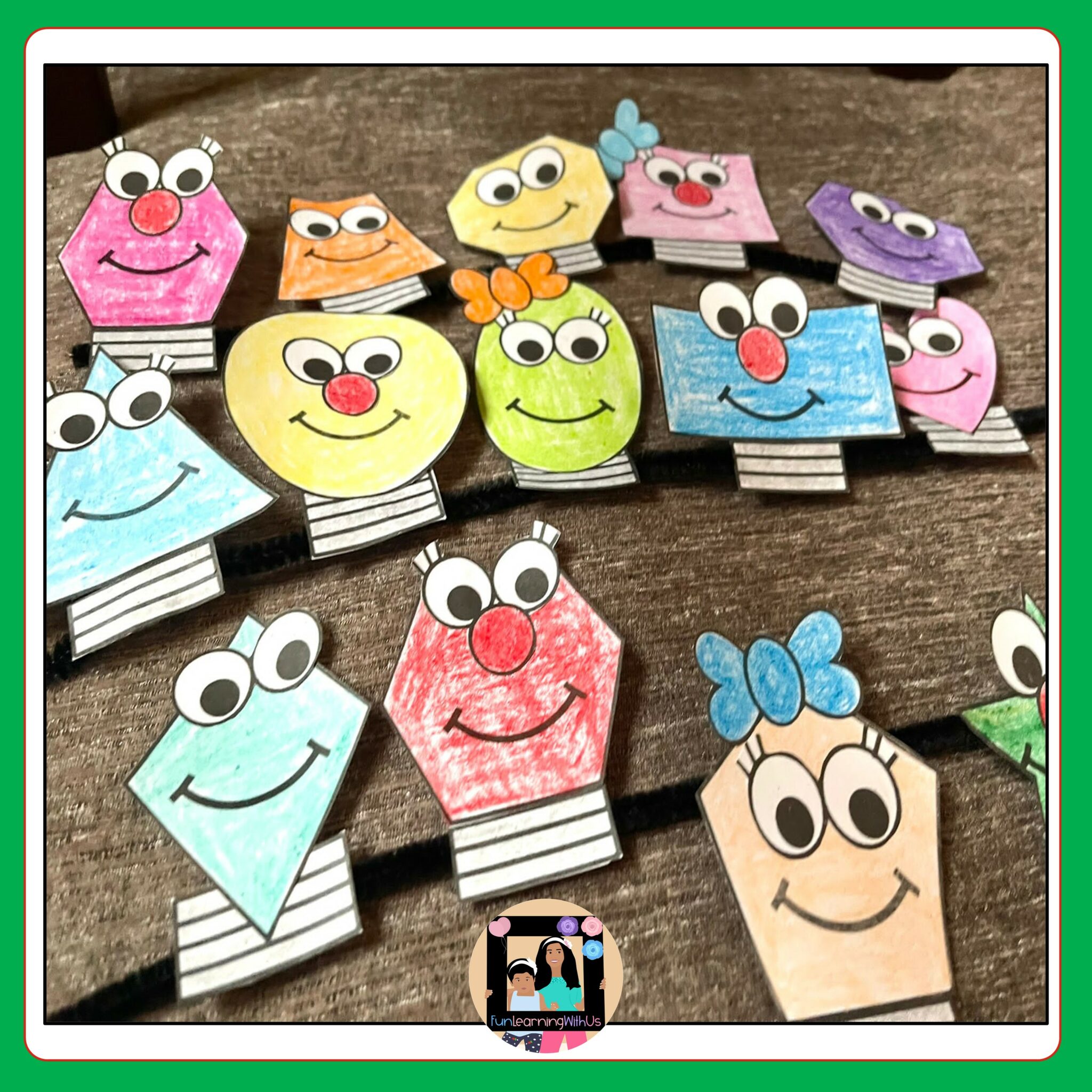 Christmas Light Bulb 2D Shapes Craft | Winter Craft - Made By Teachers