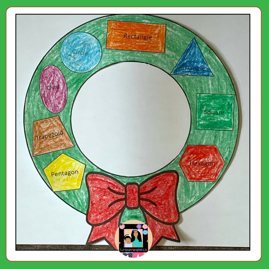 Christmas Wreath Craft | 2D Shapes & Colors Wreath | Made By Teachers