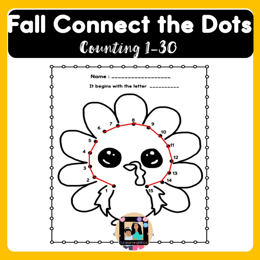 Fall Connect the dots | Dot to Dot worksheets - Made By Teachers