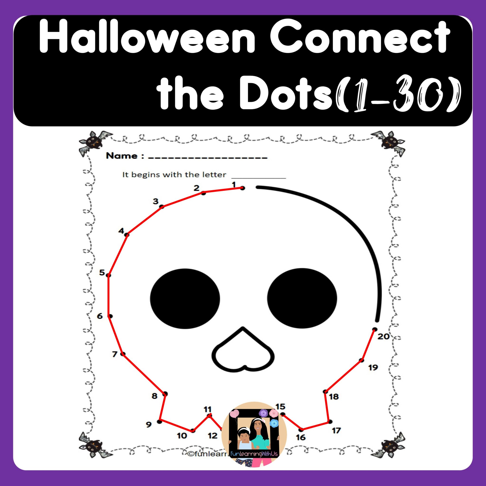 Halloween Connect the Dots| Dot to Dot worksheets | Made By Teachers
