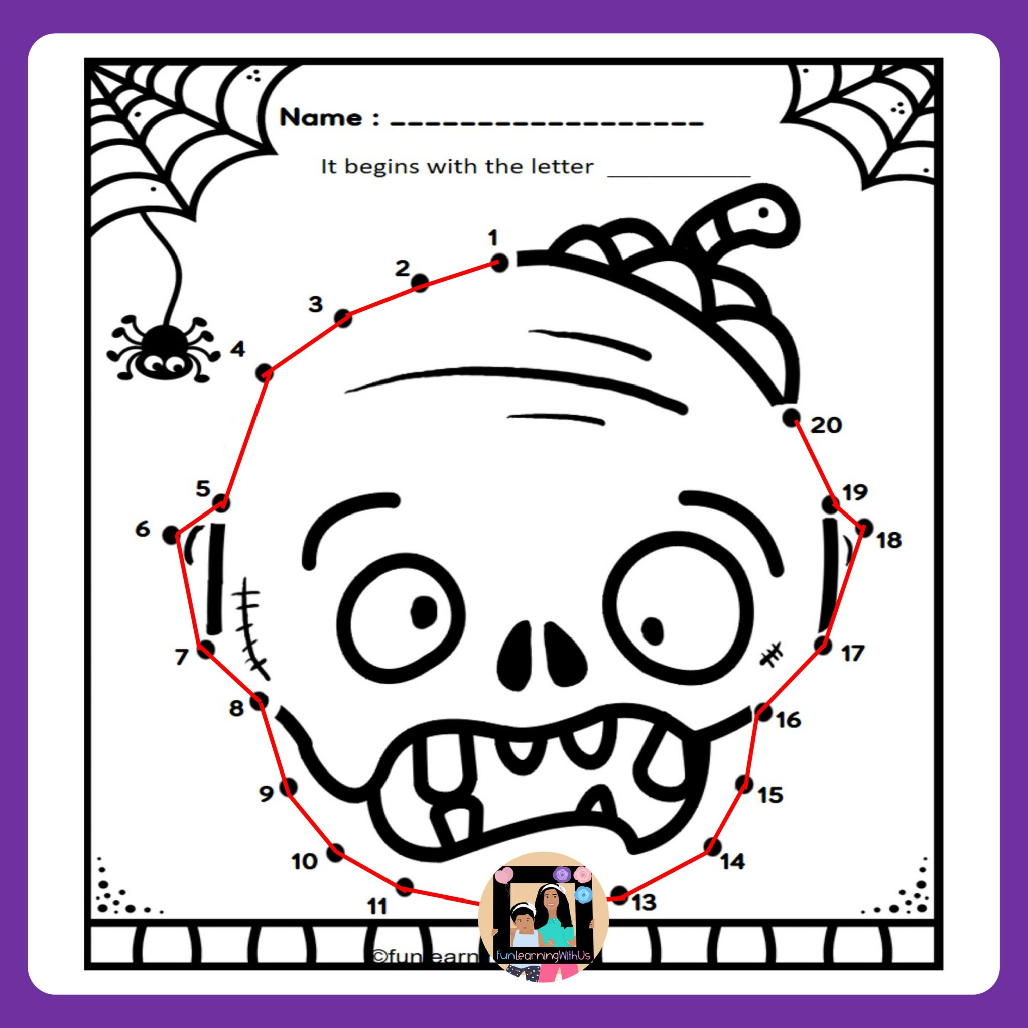 Halloween Connect the Dots| Dot to Dot worksheets | Made By Teachers