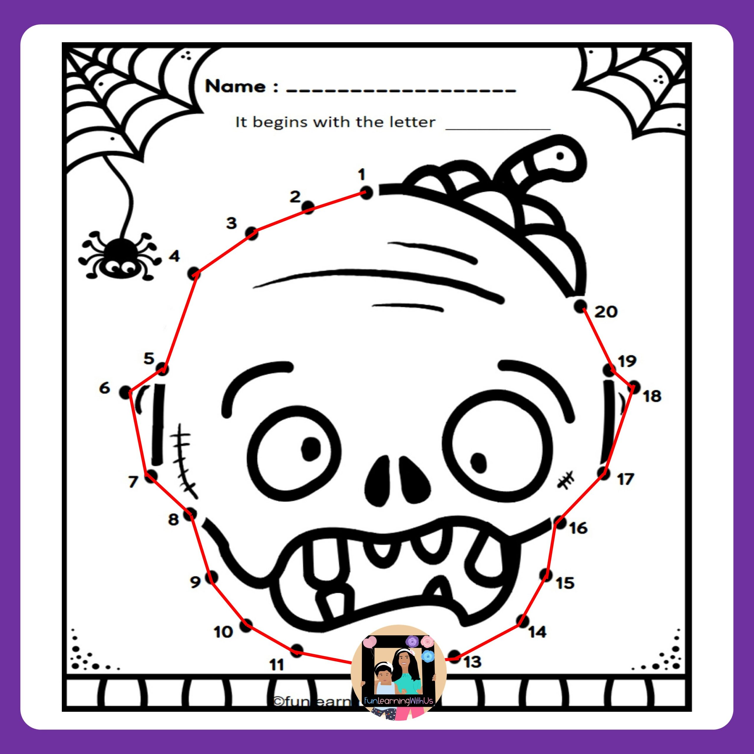 Halloween Connect the Dots| Dot to Dot worksheets | Made By Teachers