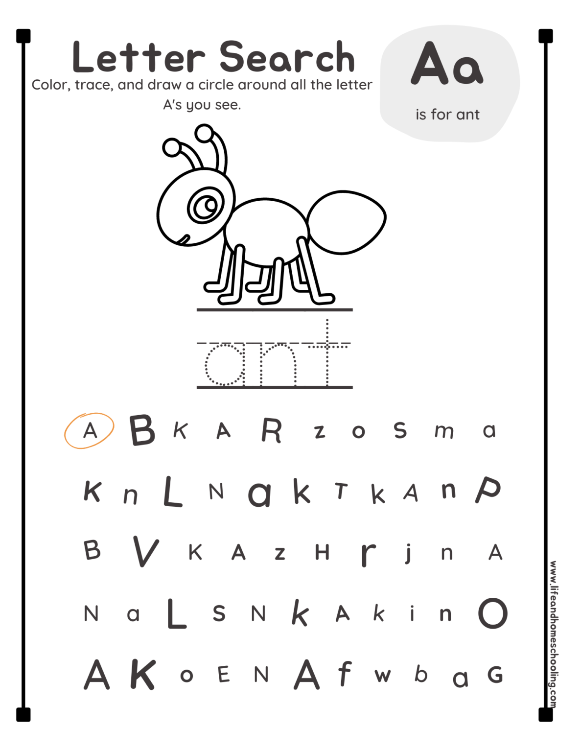 Preschool-Kindergarten Alphabet Search - Made By Teachers
