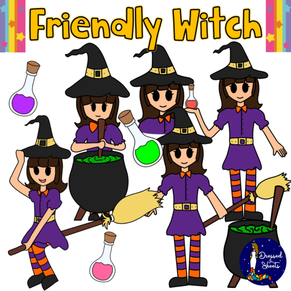 Friendly Witch Clips | Made By Teachers