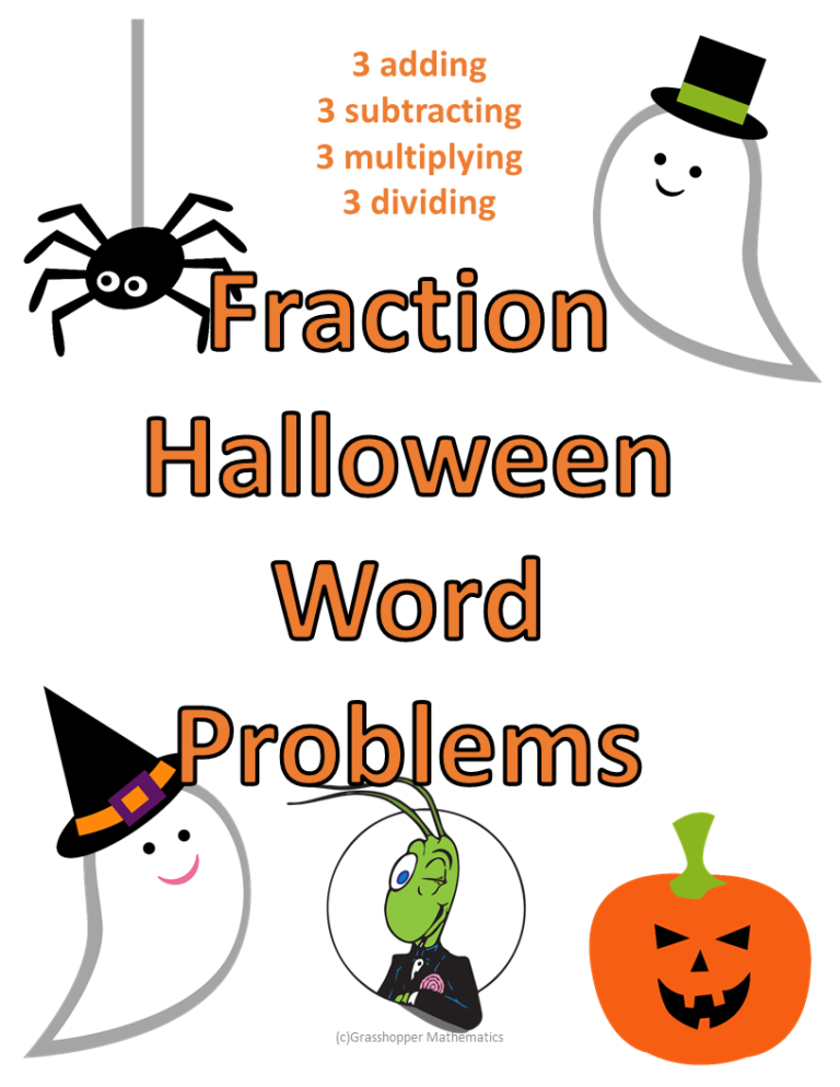 Halloween Operations of Fractions Word Problems - Made By Teachers