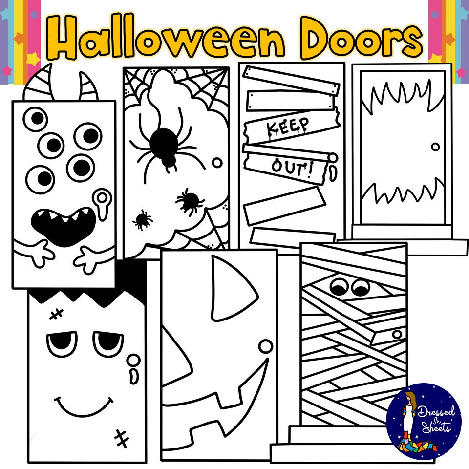 Halloween Doors Clip Art | Made By Teachers